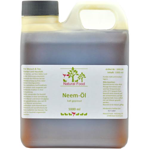 Neem Oil, cold-pressed - buy online at chili-shop24.com