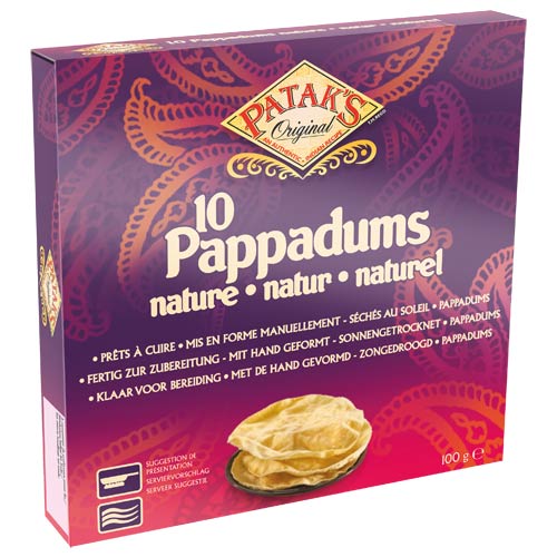 Order Patak`s Pappadams nature online at chili-shop24.com